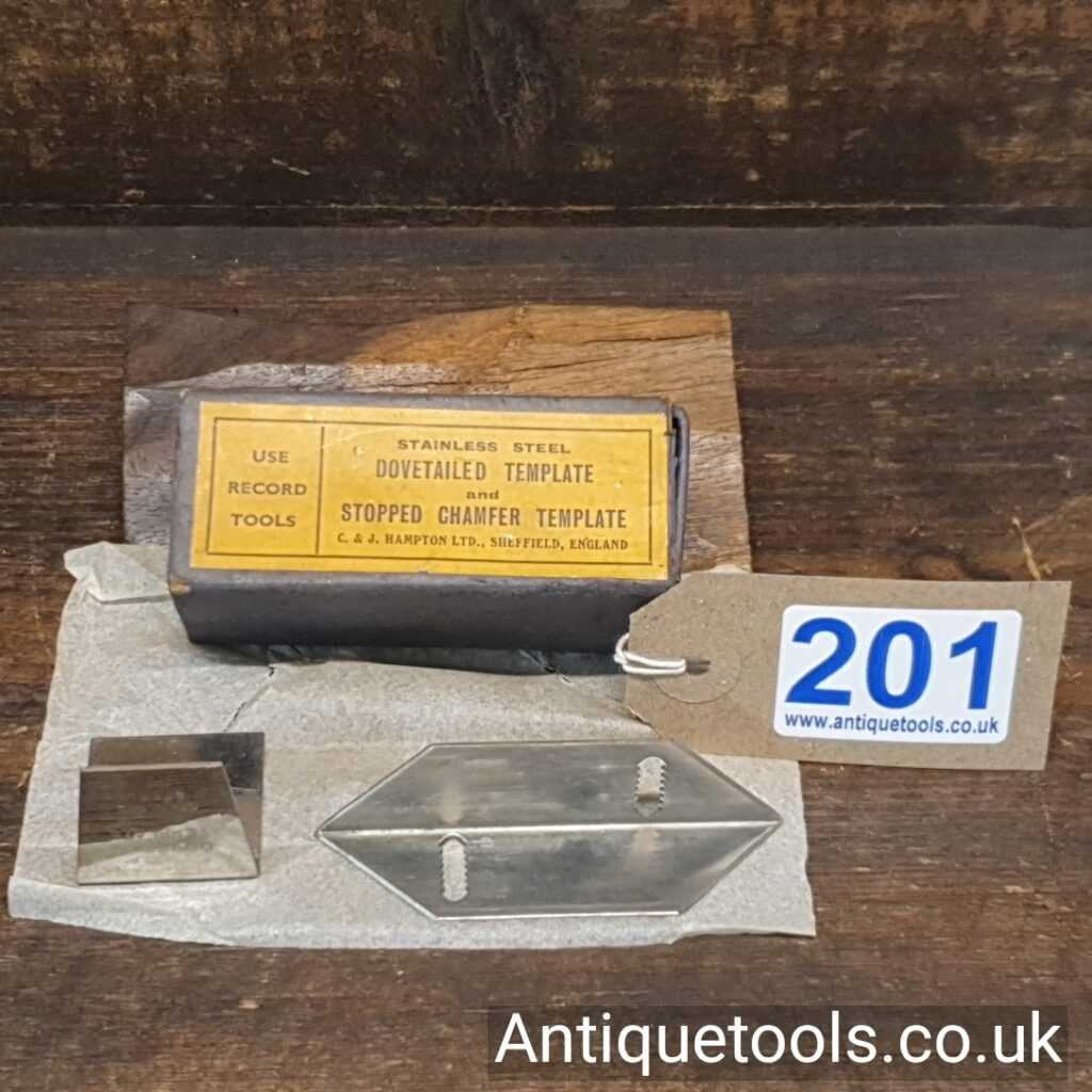 Vintage Record Stainless Steel Dovetail & Stopped Chamfer Templates ...
