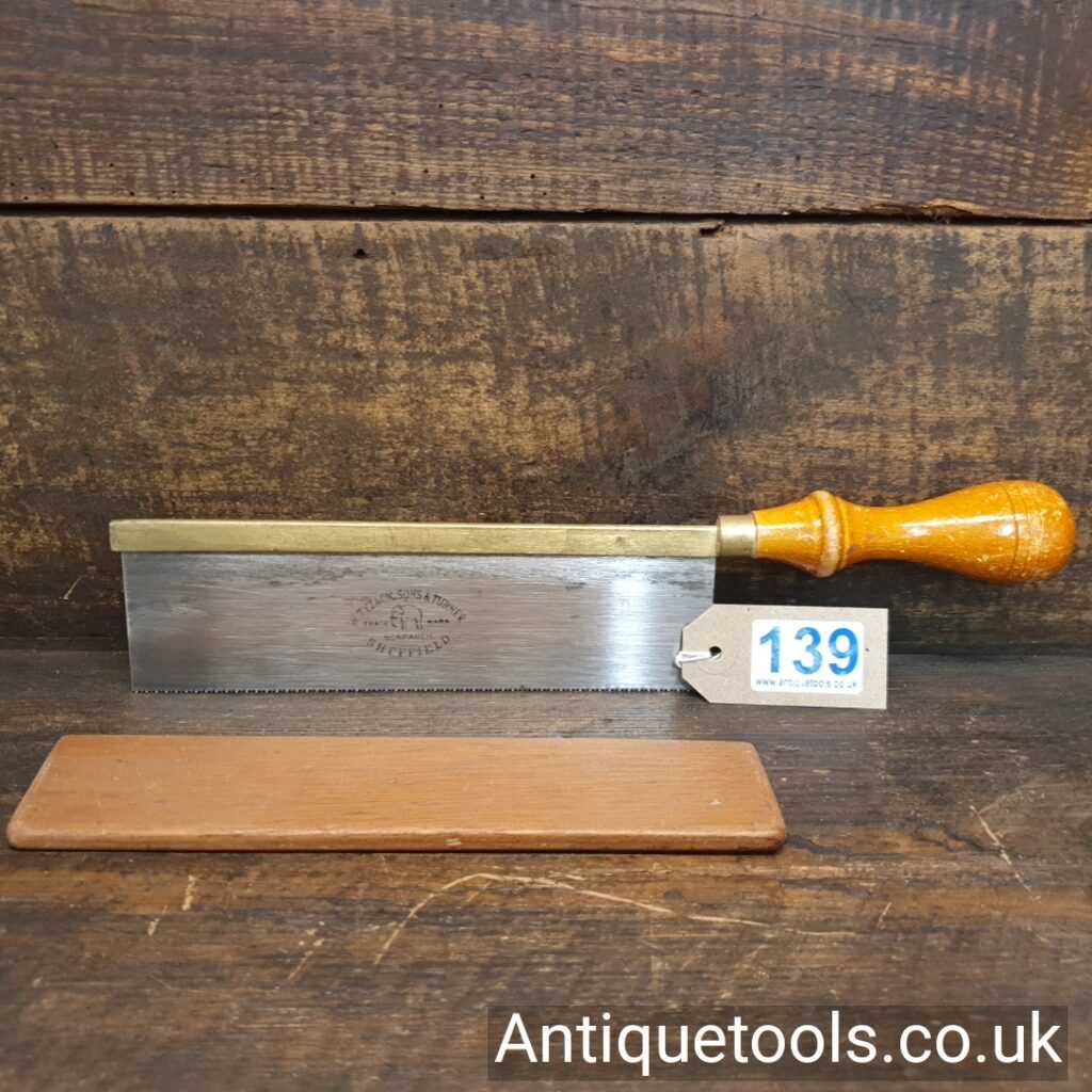 Lot 139 Vintage W. Tyzack Sons & Turner 6” gentleman’s brass back saw ...