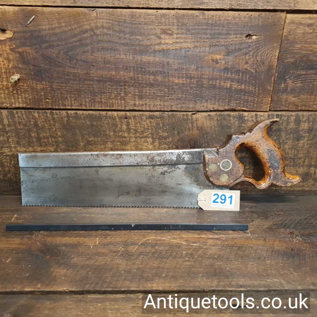 Antique Groves & Sons Steel Back Bench Saw | Antique Tools
