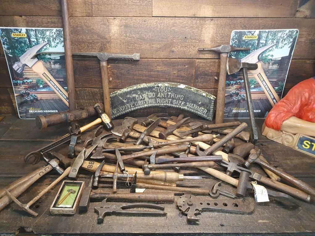 The Tony Dingle Antique Hammer collection | Antique Tools